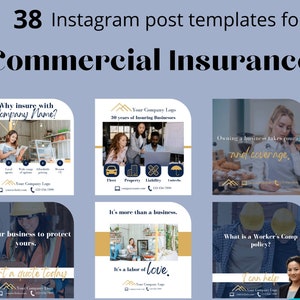 228 Editable Canva Social Media Templates for Insurance Agent Insurance ...