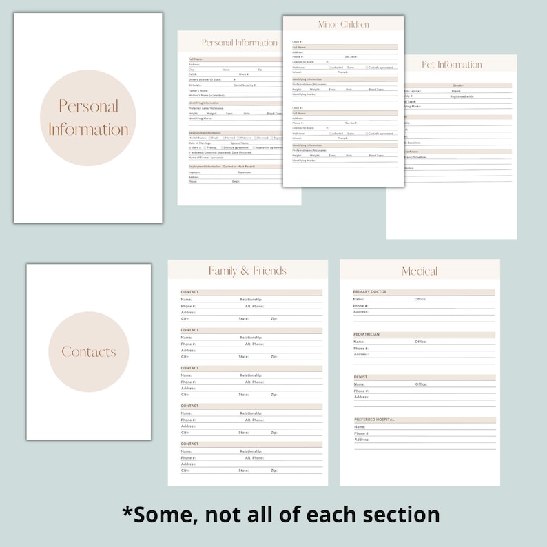 Emergency Binder | What If Folder | If I Go Missing | Printable ...