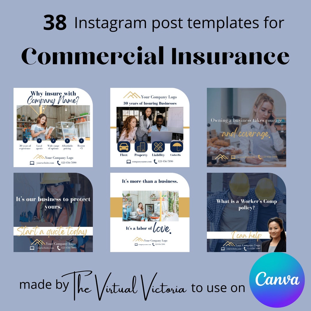 Social Media Content for Commercial Insurance Broker | 38 Instagram ...
