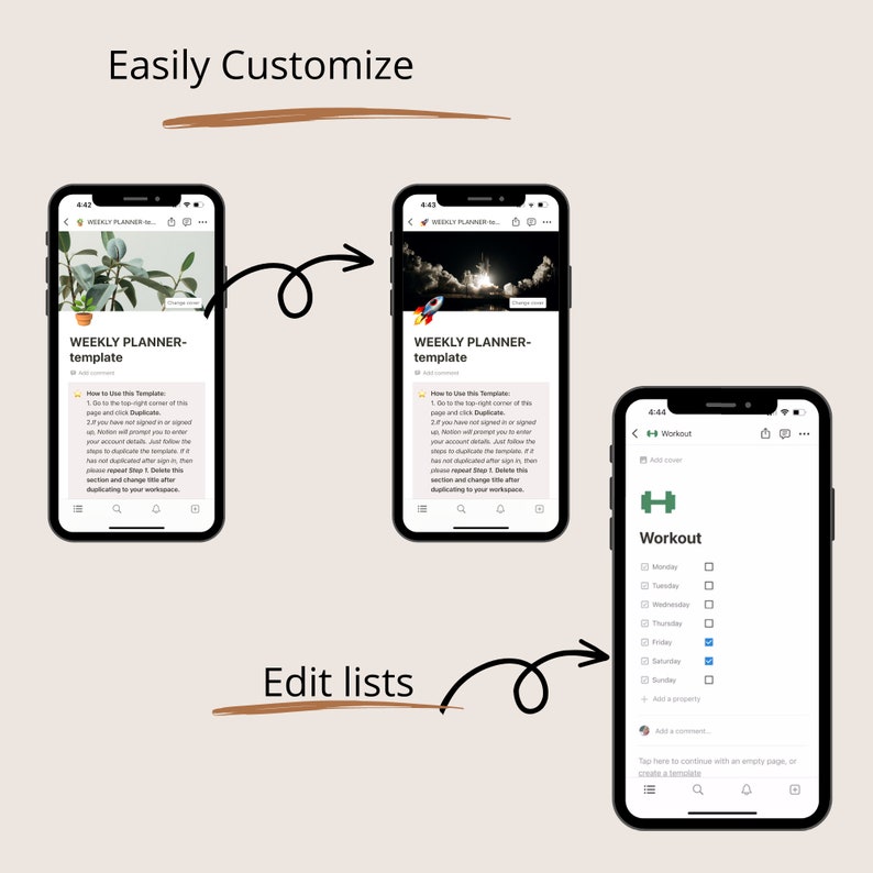 Notion Weekly Planner Template | Habit Tracker | Tasks, Lists ...