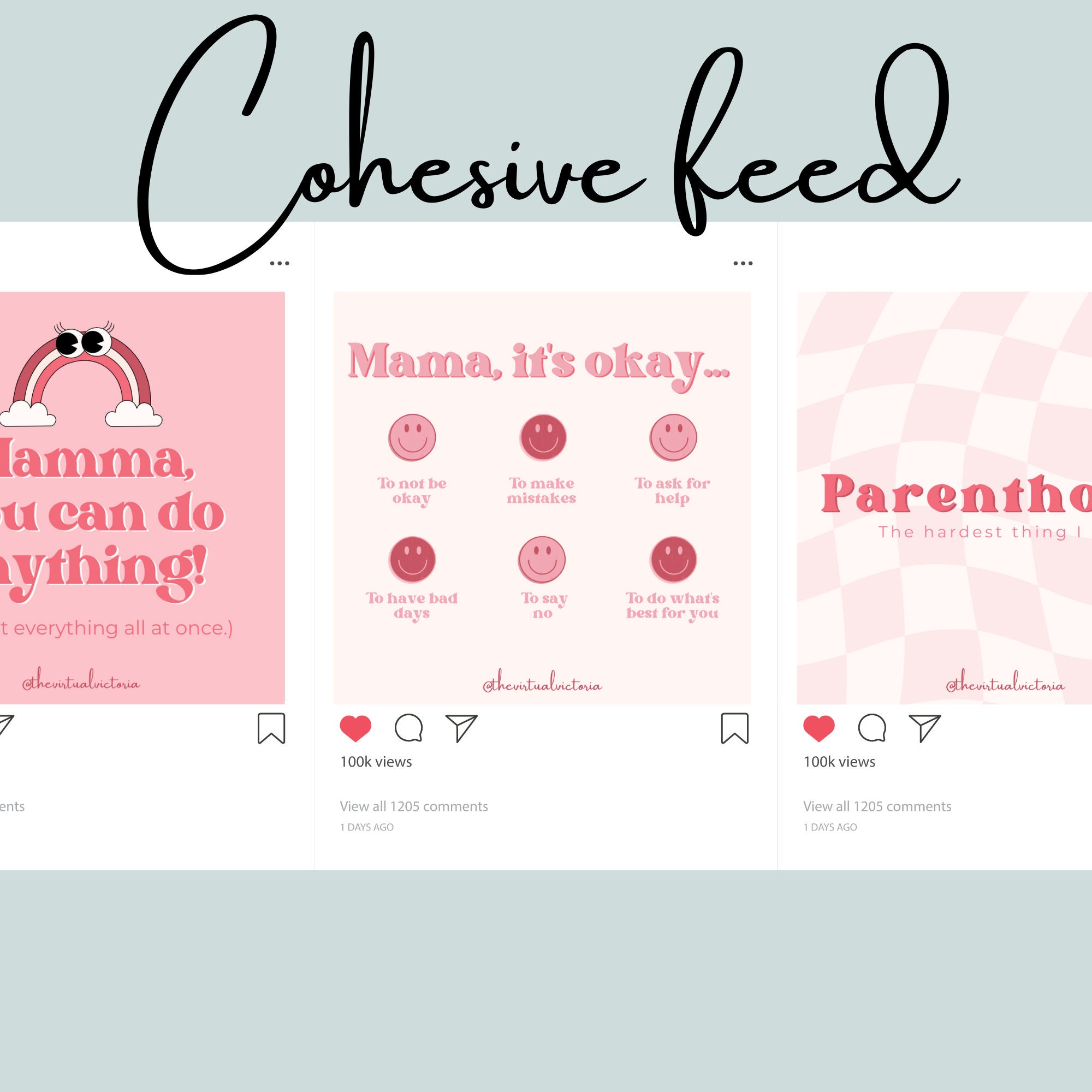 86 Ready to Use Social Media Posts | Mom Quotes | Instagram Template ...