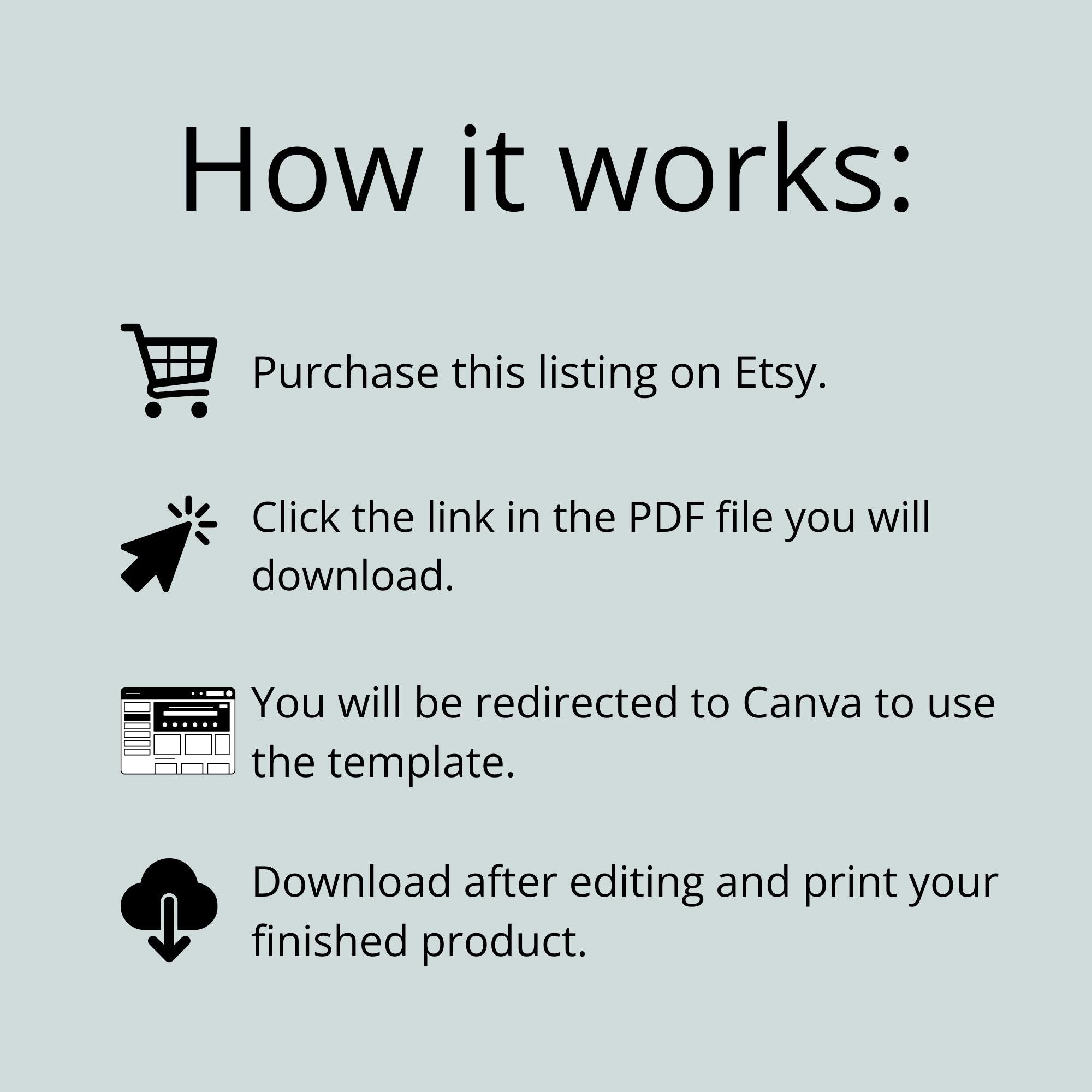 Kindle Insert Template | DIY Customizable Canva Design (digital ...