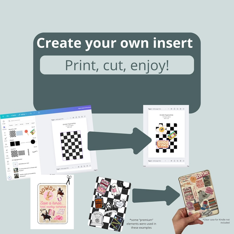 Kindle Insert Template | DIY Customizable Canva Design (digital ...