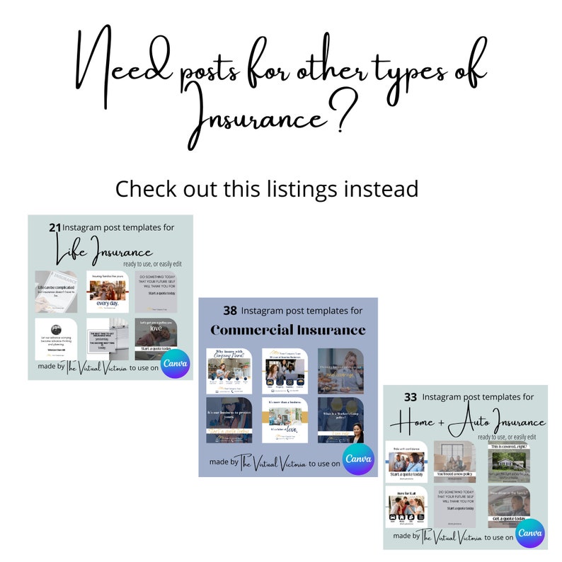228 Editable Canva Social Media Templates for Insurance Agent ...