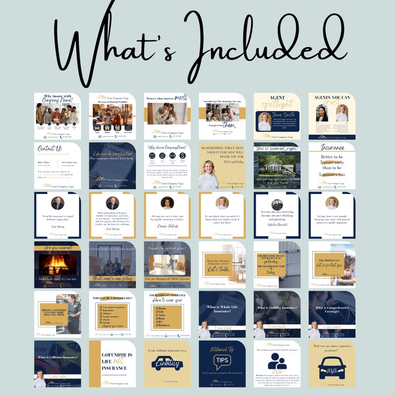 228 Editable Canva Social Media Templates for Insurance Agent ...