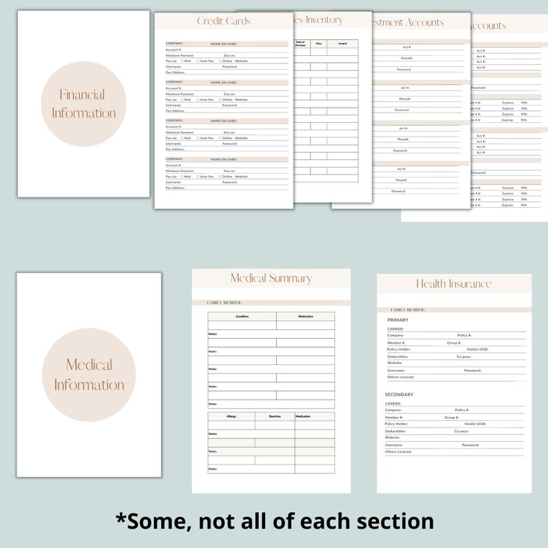 Emergency Binder | What If Folder | If I Go Missing | Printable ...