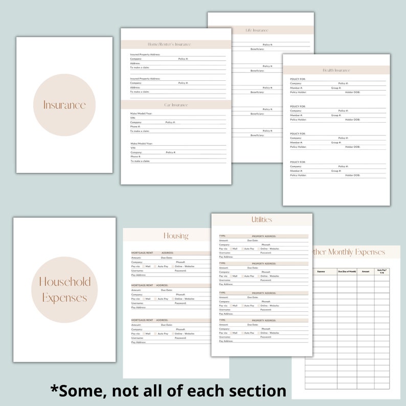 Emergency Binder | What If Folder | If I Go Missing | Printable ...