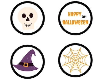 Halloween Cupcake Toppers Printable - Etsy