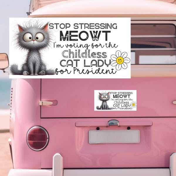 Stress Cat Sticker - Etsy