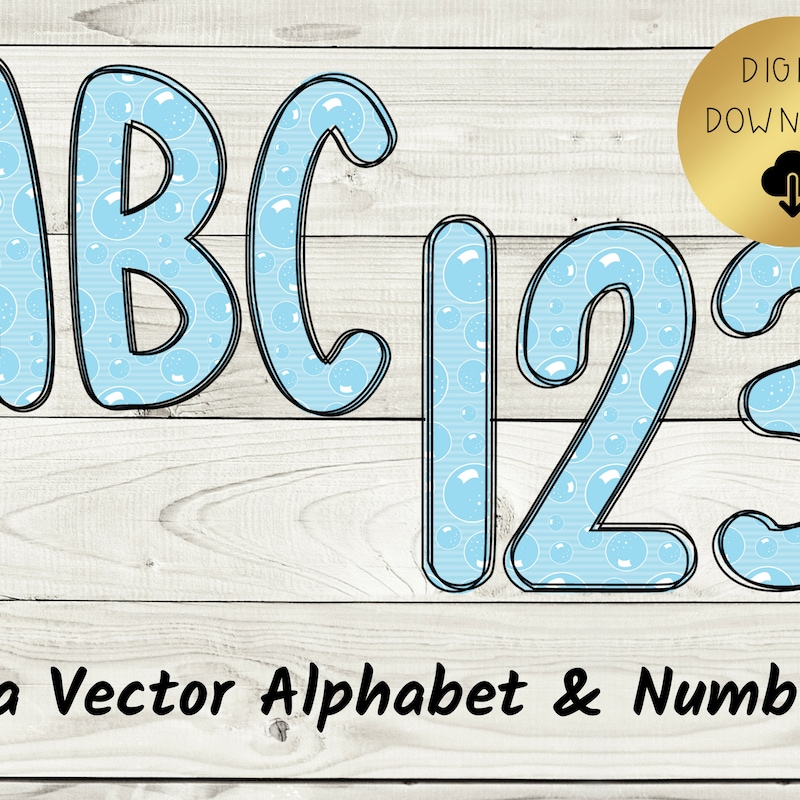 Summer Bubble Letters - Etsy