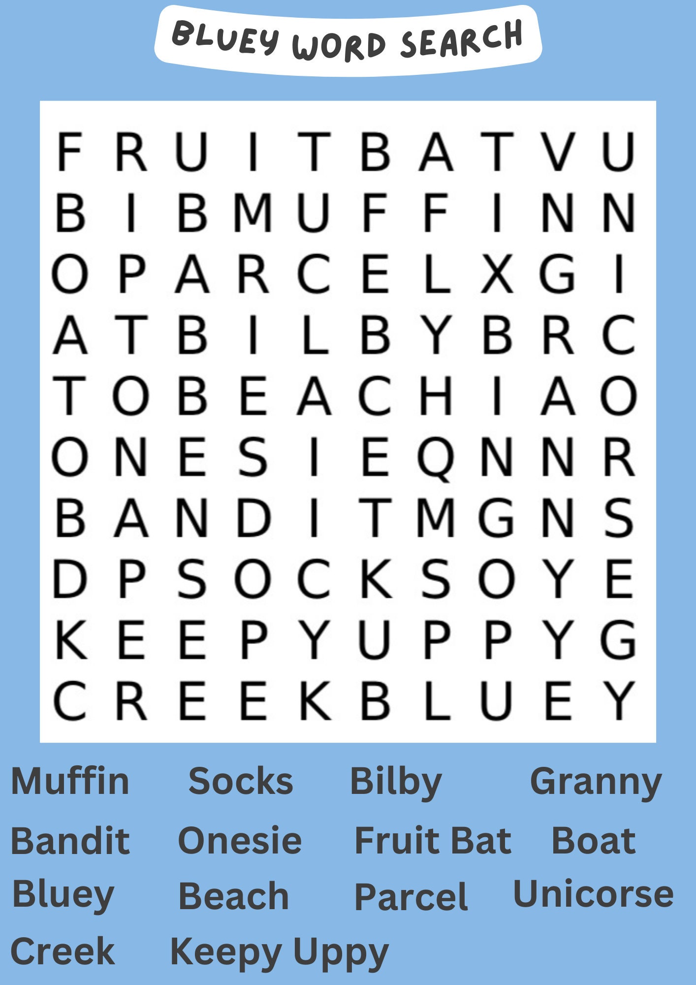 Bluey Activity Book - Etsy