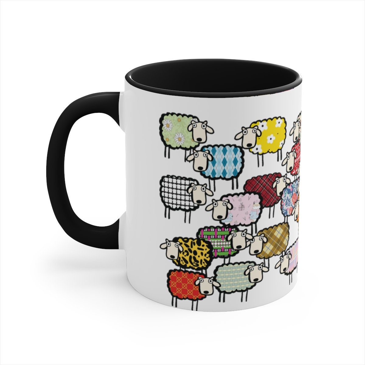 Funny Colorful Sheep Coffee Mug, Funny Sheep Tea Mug, Sheep Coffee Mug ...