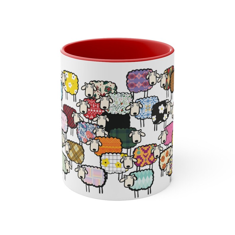 Funny Colorful Sheep Coffee Mug, Funny Sheep Tea Mug, Sheep Coffee Mug ...