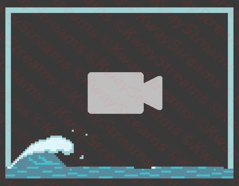 Pixel Art Wave Twitch Webcam Overlay - Etsy