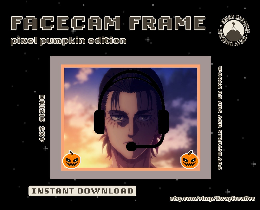 Pixel Art Pumpkin Twitch Webcam Overlay - Etsy