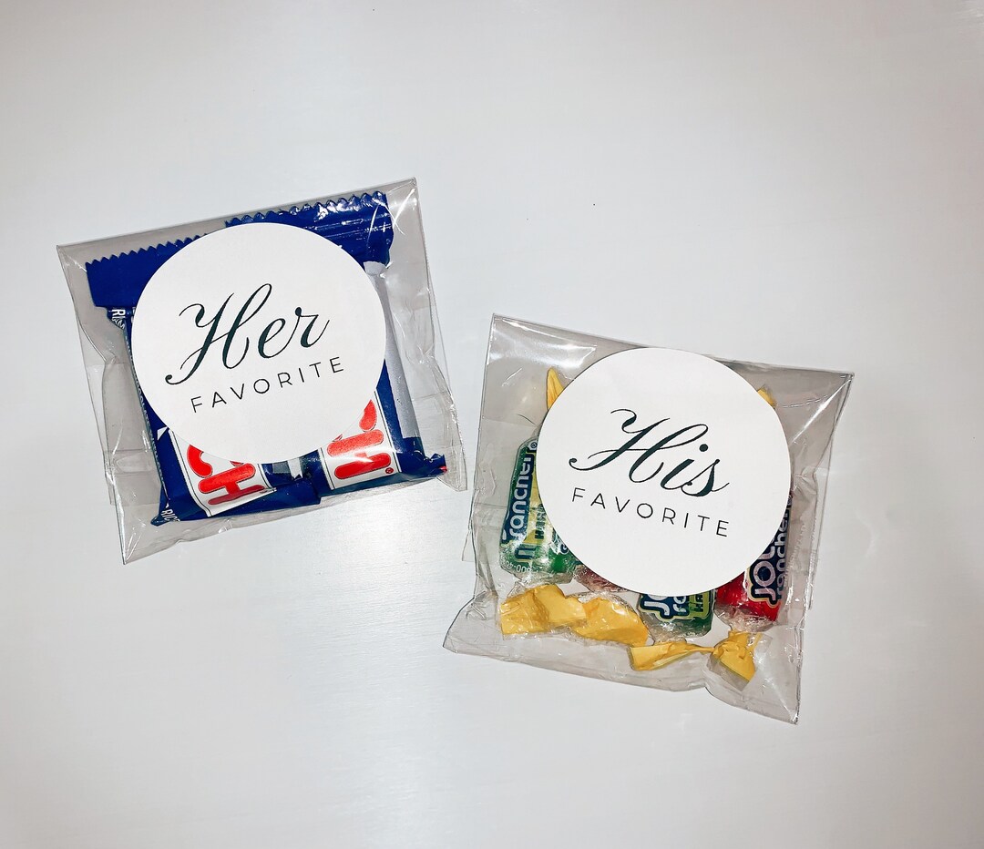 His & Hers Wedding Favor Treat Bags - Etsy