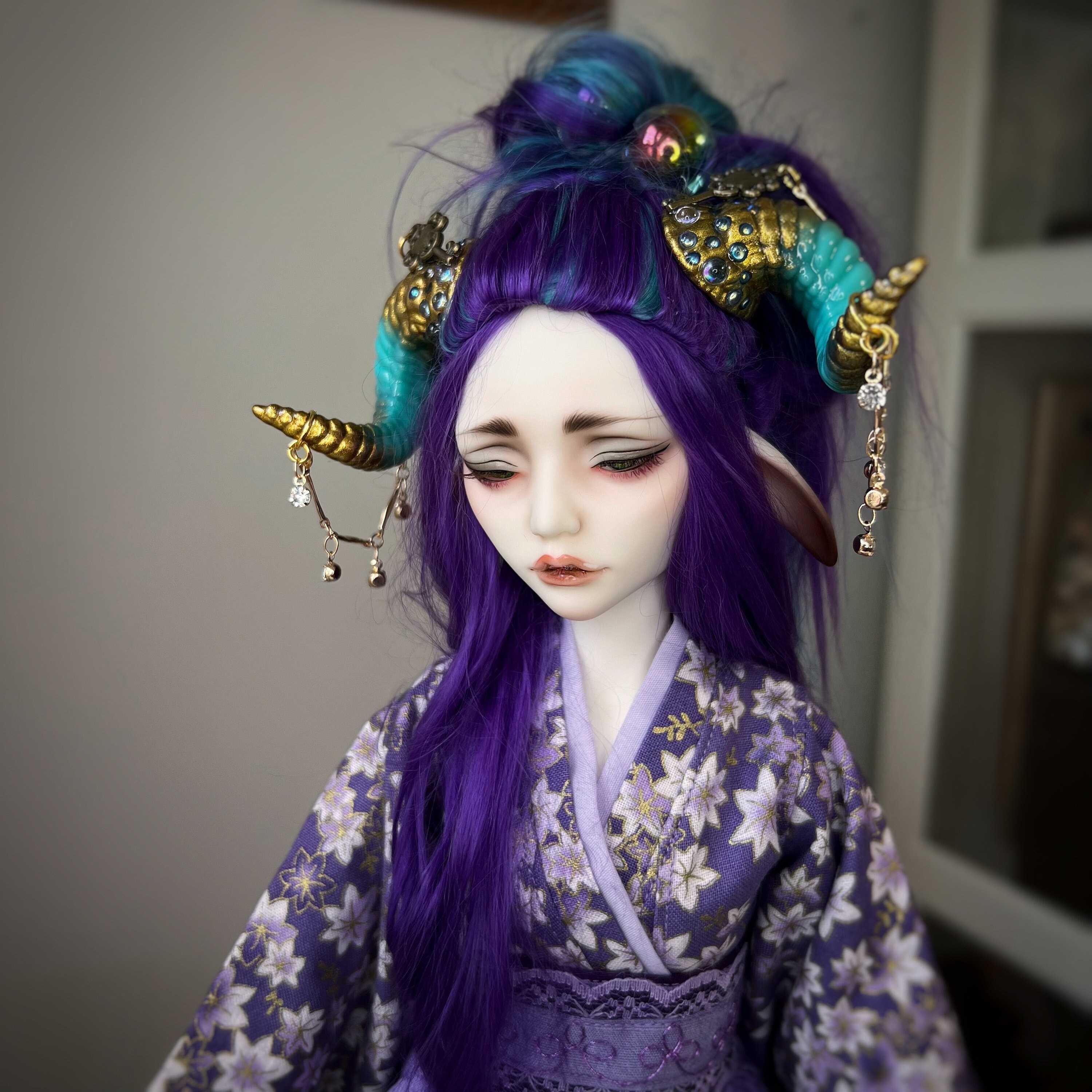 1/4 MSD BJD Horns, Magnetic Bull Horns, Ball Jointed Doll, Bjd ...