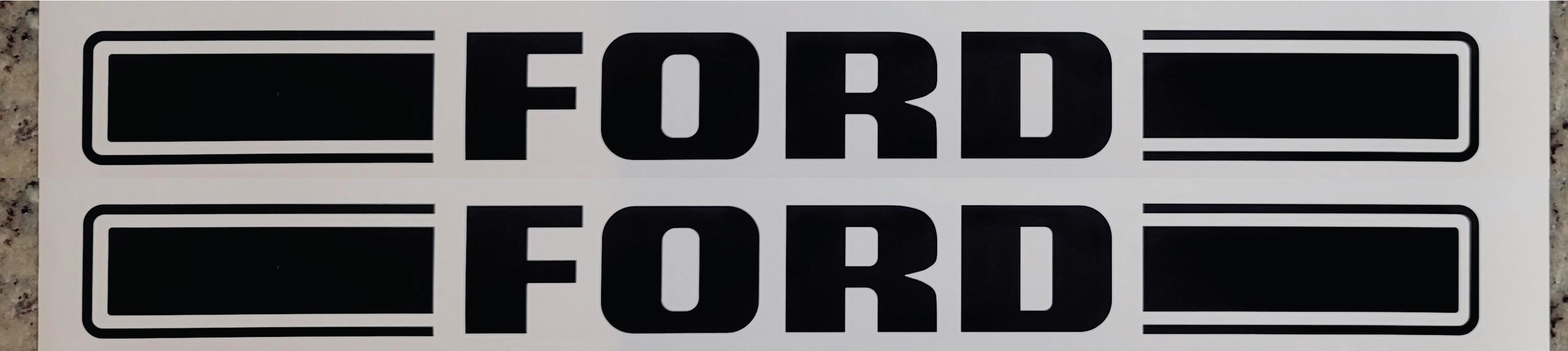 Ford Tractor Loader 24” Decals (set of 2) Vinyl Graphics Stickers White ...