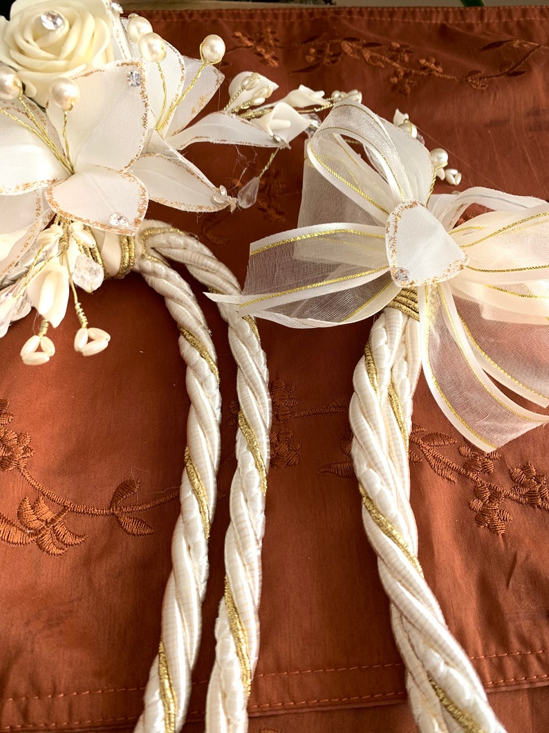 Wedding Love Rope, With Flowers & Glitter Rhinestone. Traditional ...