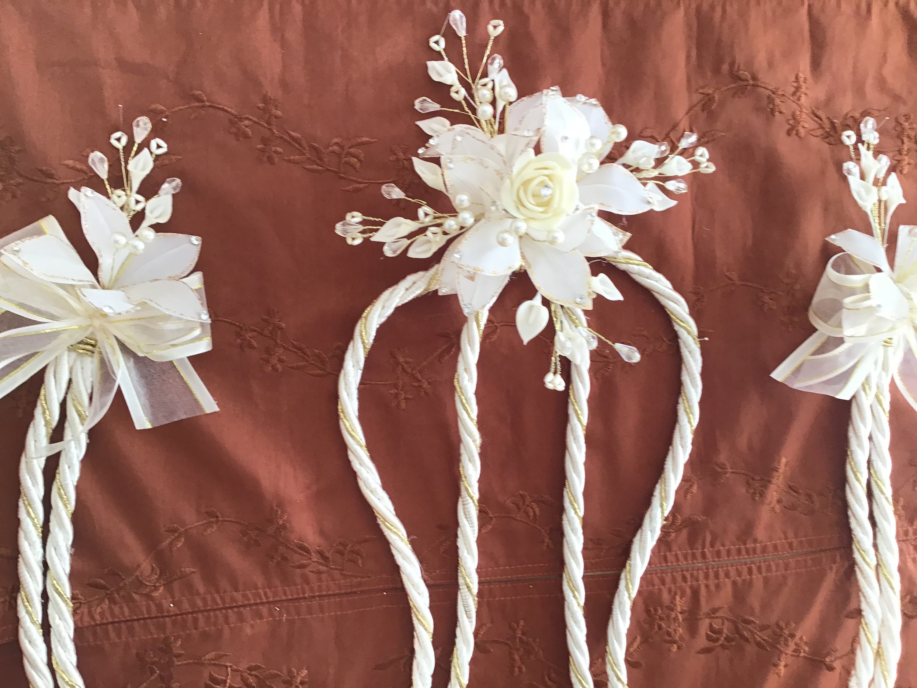 Wedding Love Rope, With Flowers & Glitter Rhinestone. Traditional ...