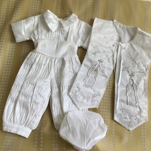Baby Boy Christening Gown With Virgen De Guadalupe Embroidery - Etsy