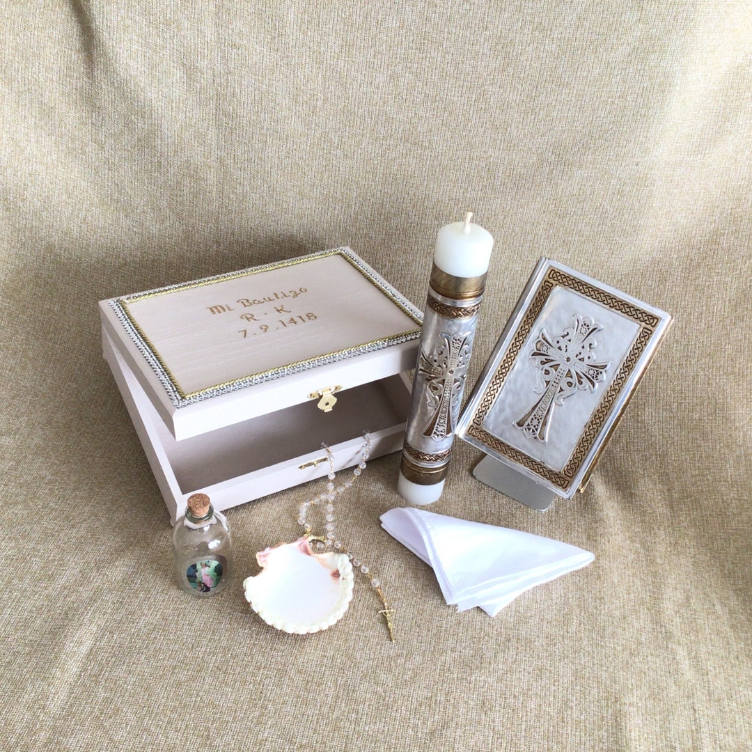 Cross Baptism Keepsake Box Memory Box - Etsy