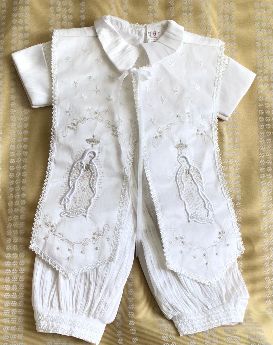Baby Boy Christening Gown With Virgen De Guadalupe Embroidery - Etsy