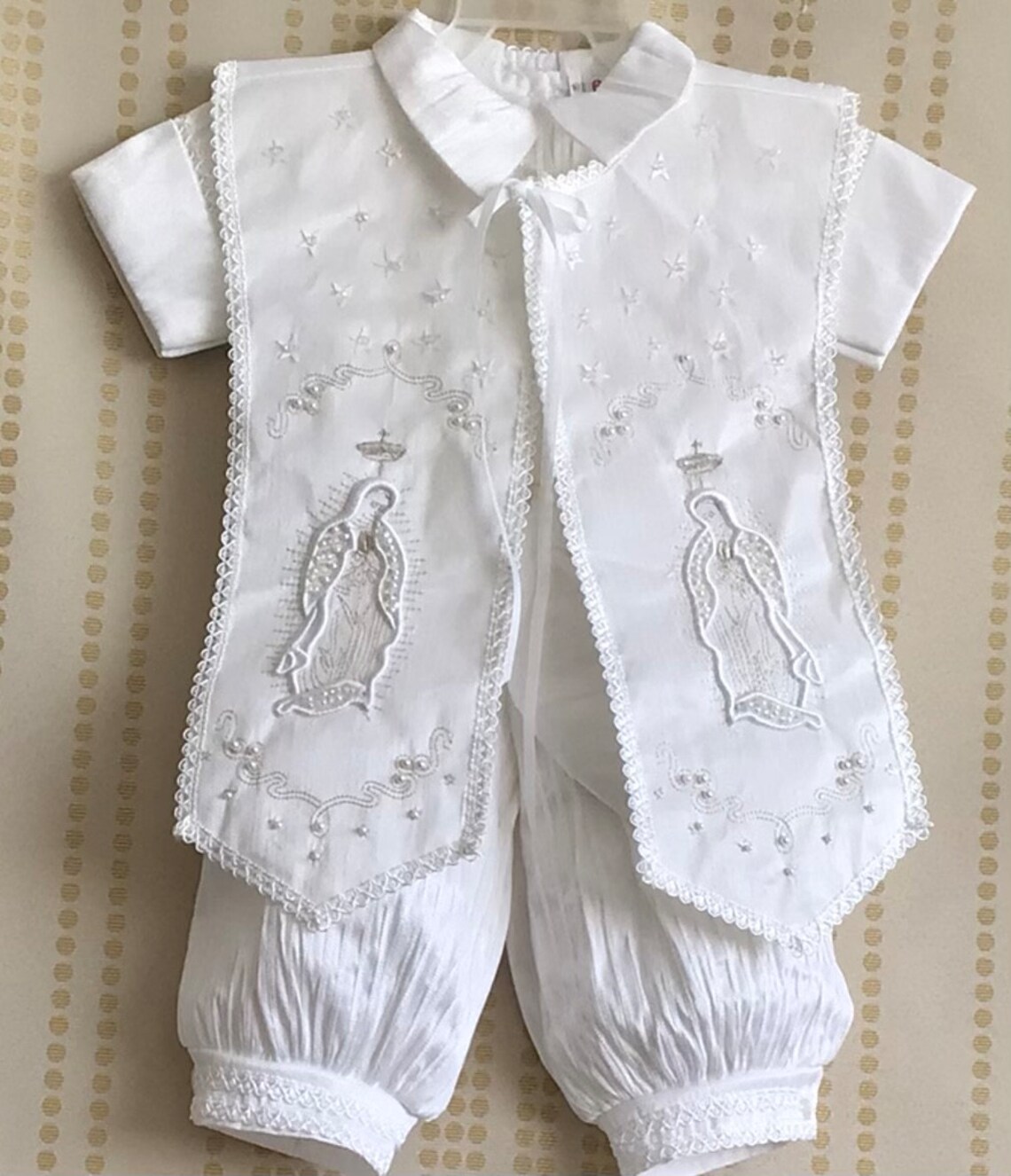 Baby Boy Christening Gown With Virgen De Guadalupe Embroidery - Etsy