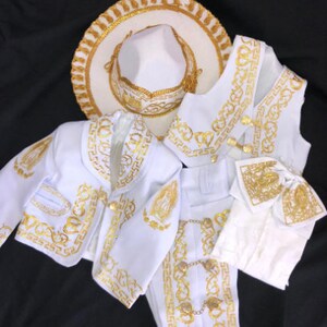 Charro Traje Charro Virgin Mary Color White/gold ,ivory /goldinactive ...