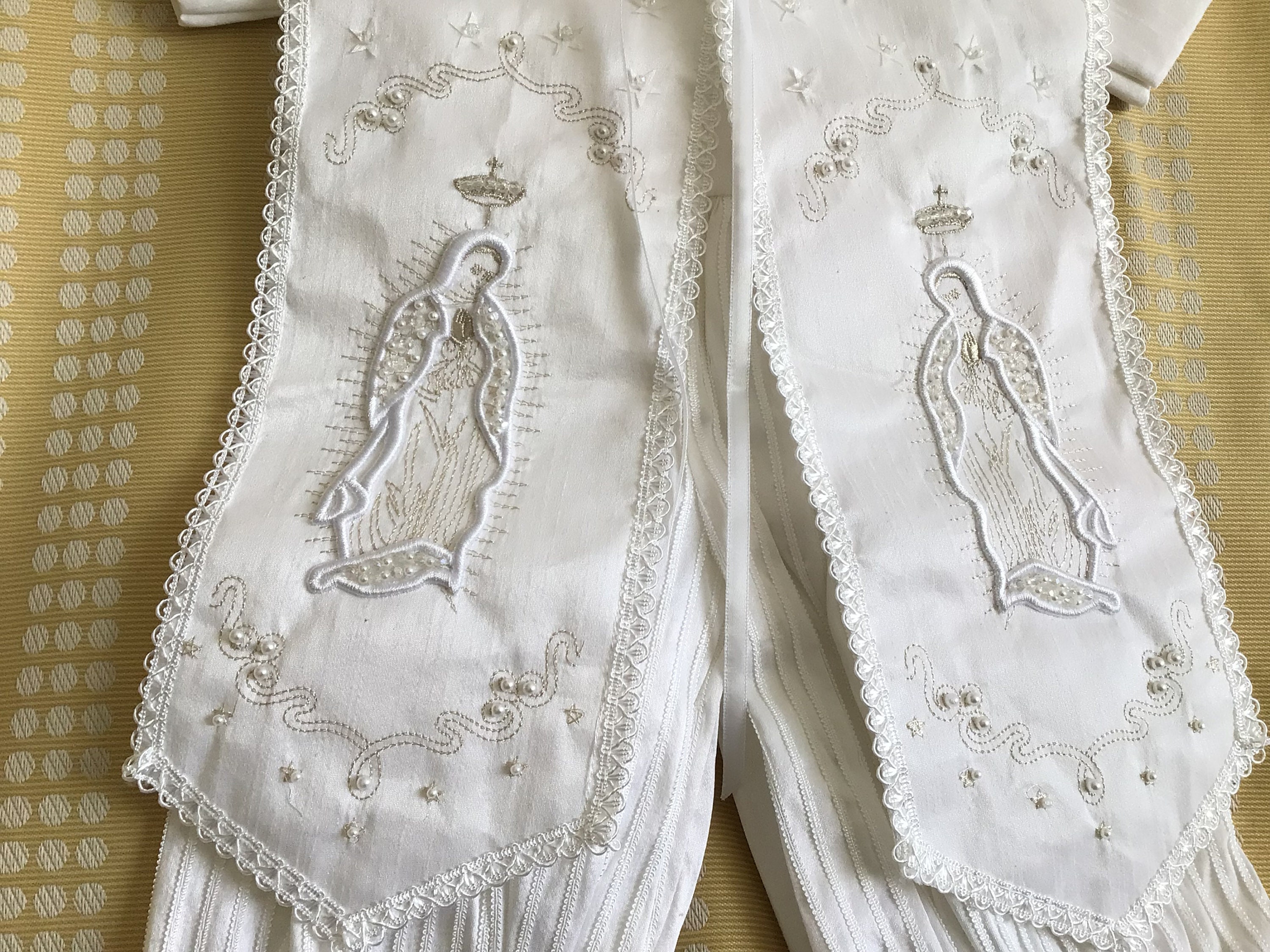 Baby Boy Christening Gown With Virgen De Guadalupe Embroidery - Etsy