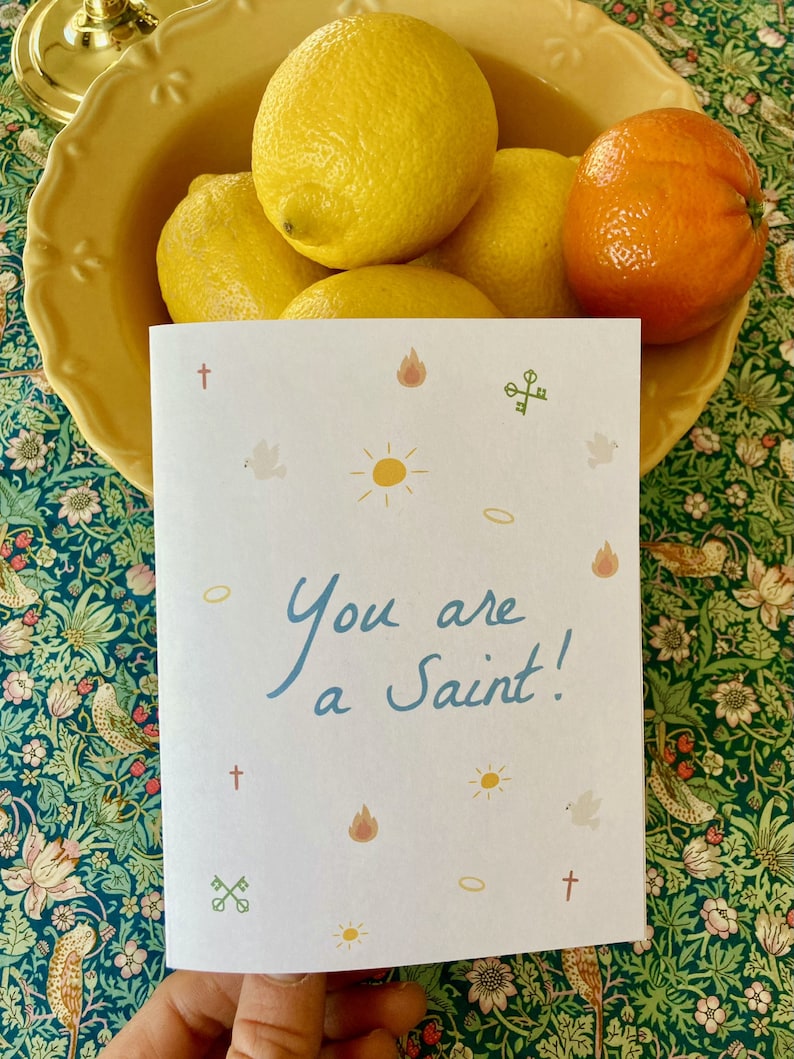 Catholic Thank You Card | Saint Card - Etsy