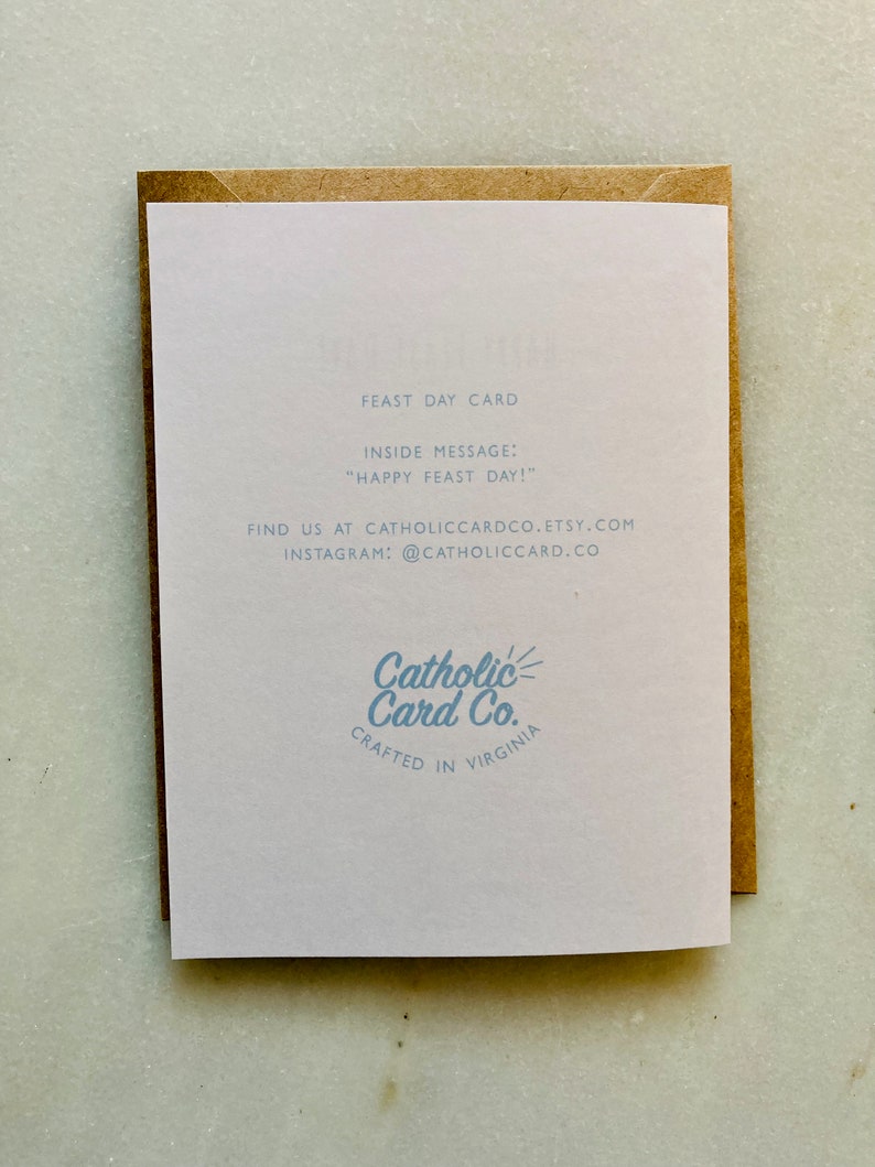 Catholic Feast Day Card Patron Saint Card All Saints Day - Etsy