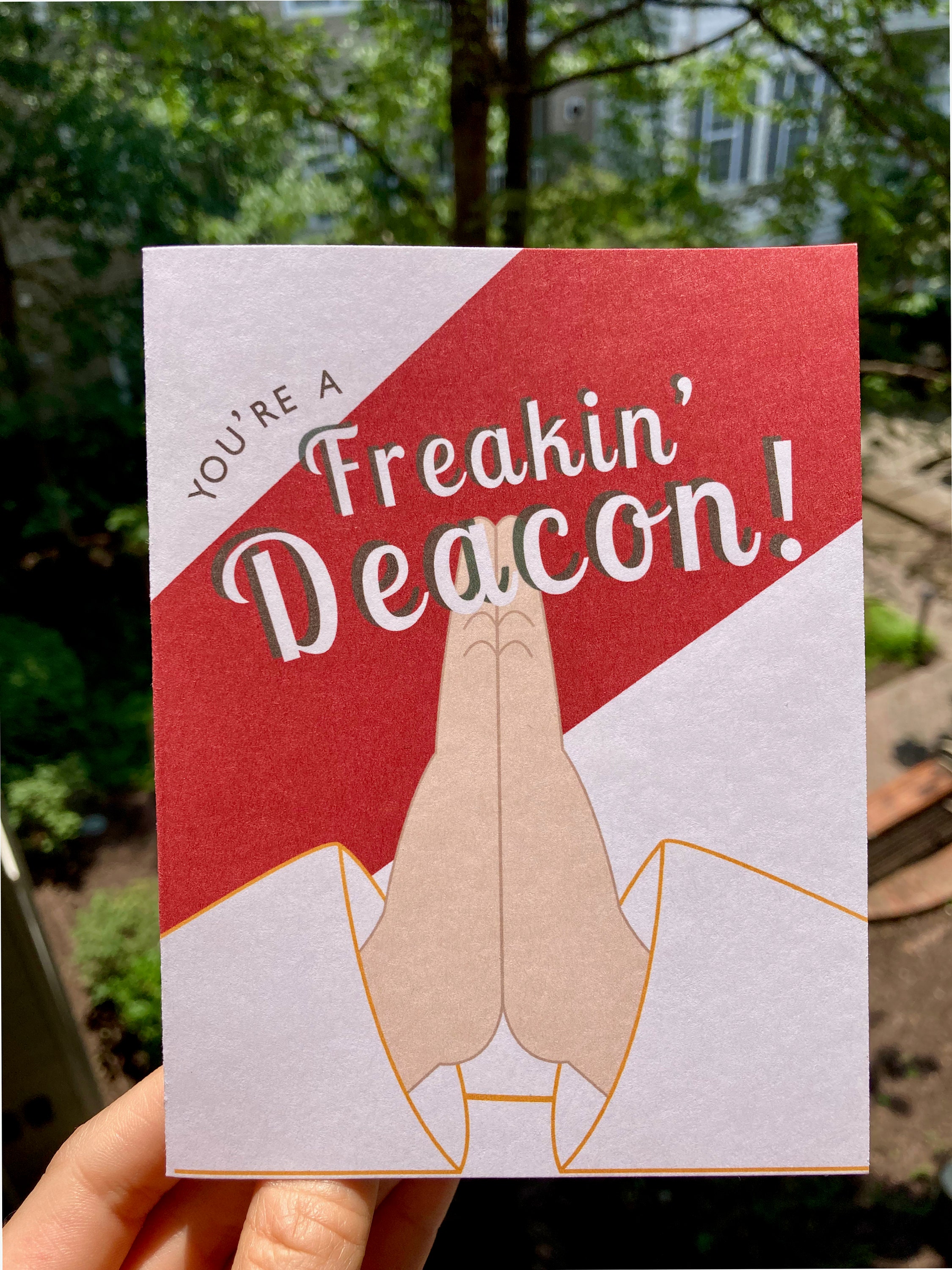Catholic Deacon | Anniversary or Appreciation Card for Christians - Etsy