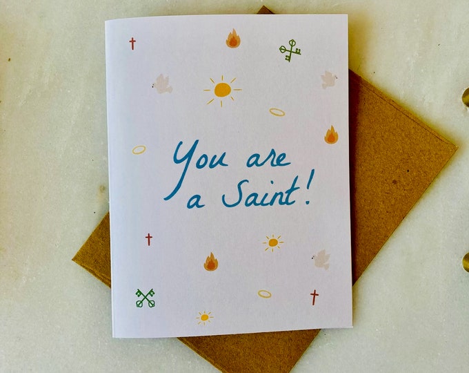 Catholic Thank You Card | Saint Card - Etsy
