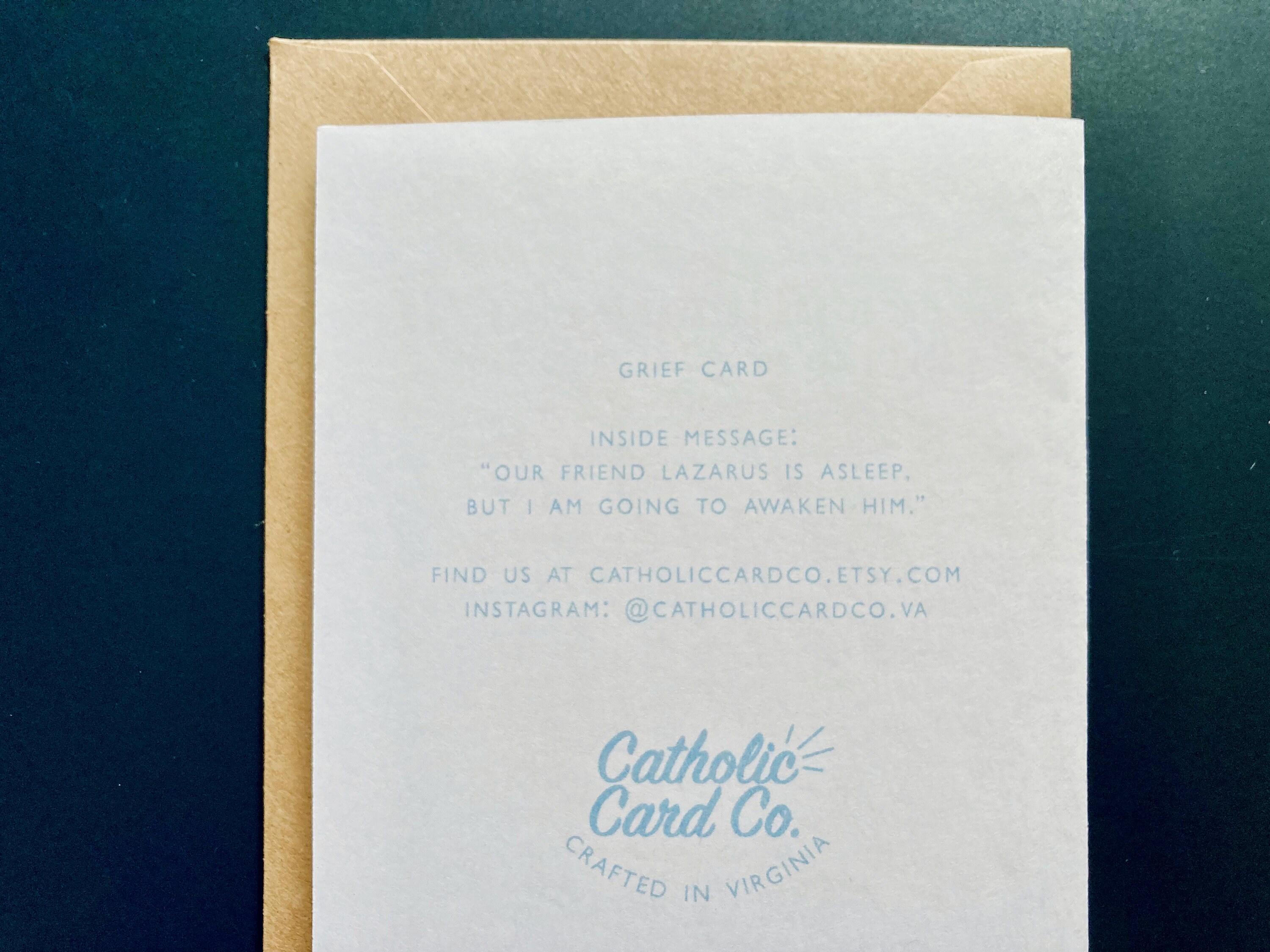 Death of Lazarus | Catholic Grief Card | Christian Sympathy Card - Etsy