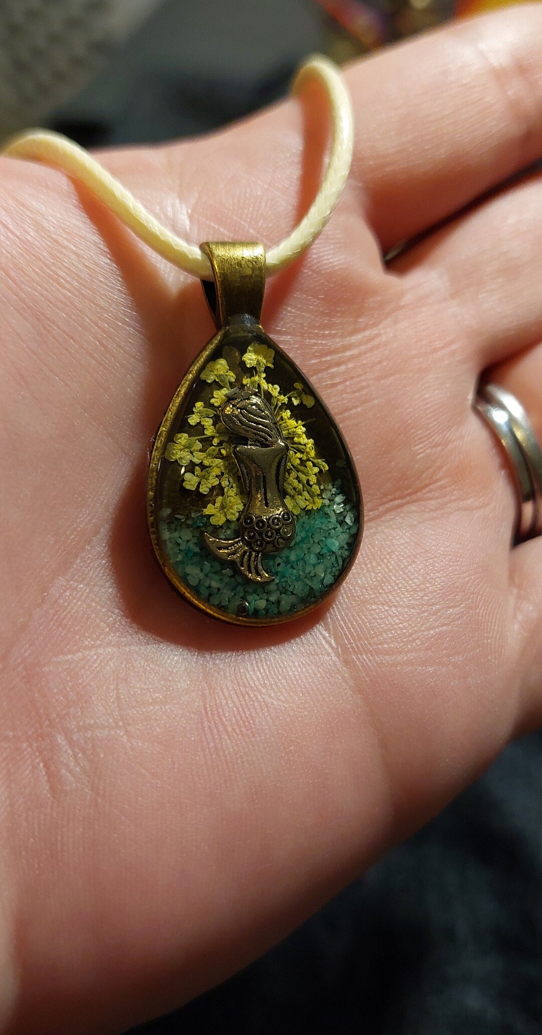 Siren of the Sea Teardrop Mermaid Pendant - Etsy