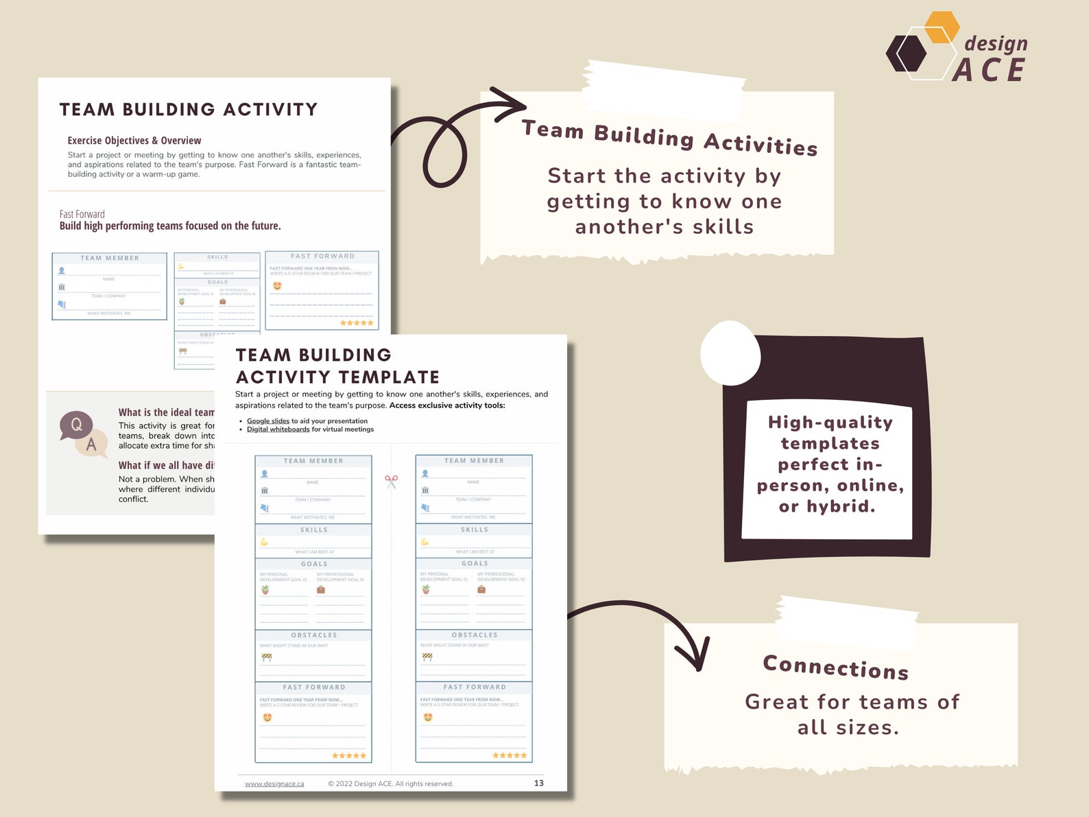 Team Building Activity for Work, Goal Planning, Templates, in PDF ...