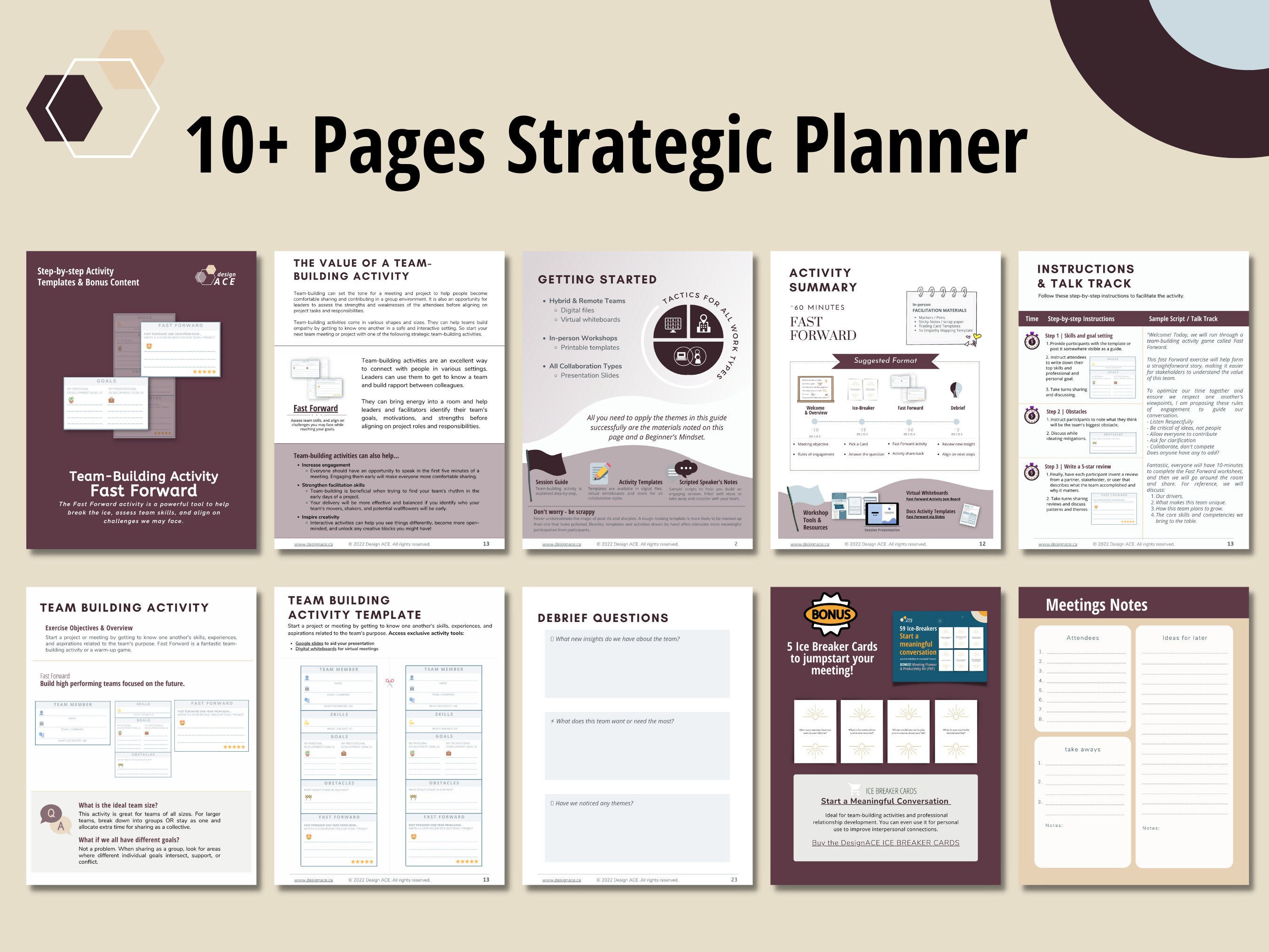 Team Building Activity for Work, Goal Planning, Templates, in PDF ...