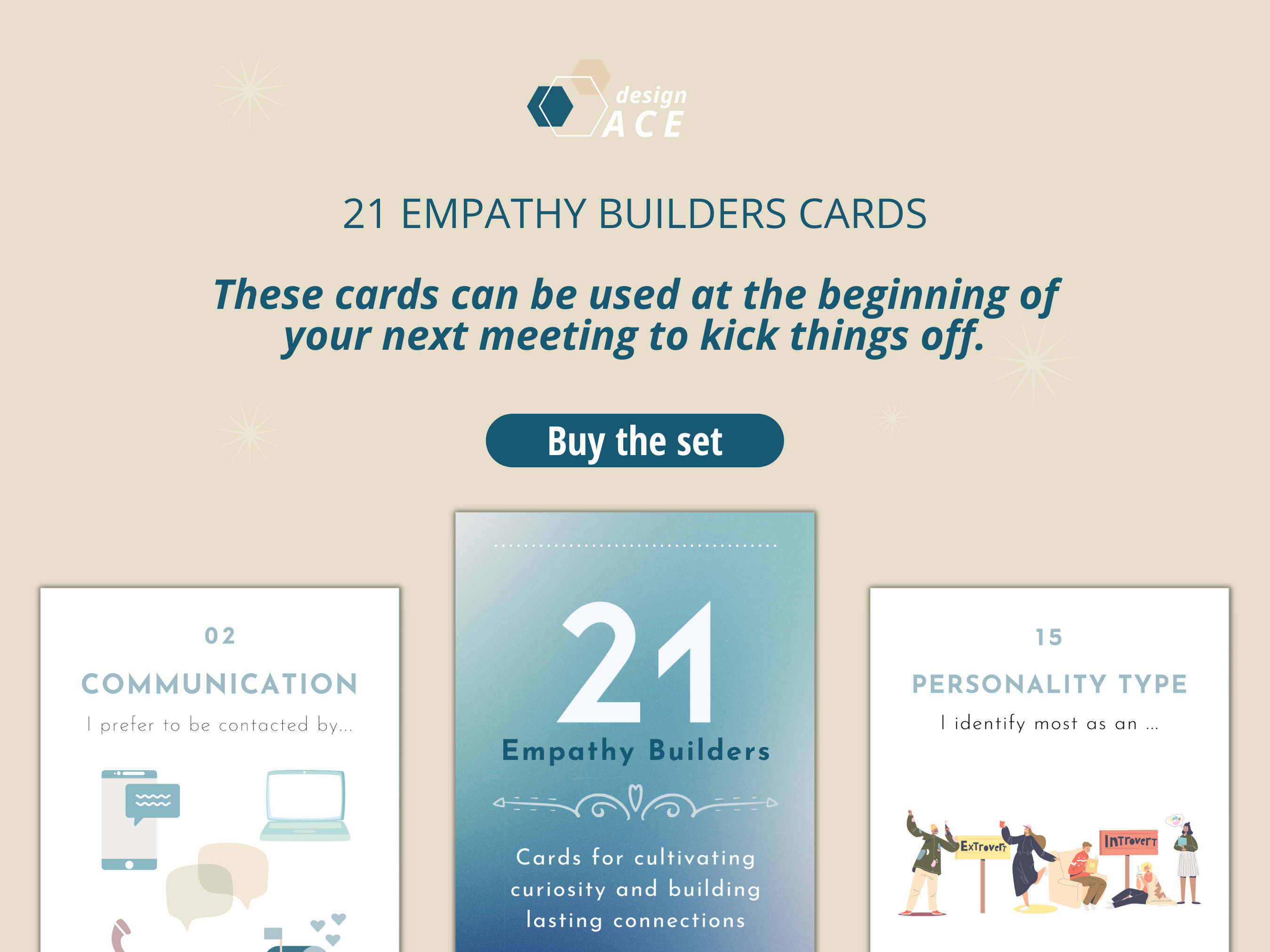 Conversation Cards, 21 Empathy Builders Cards, Icebreaker Cards ...