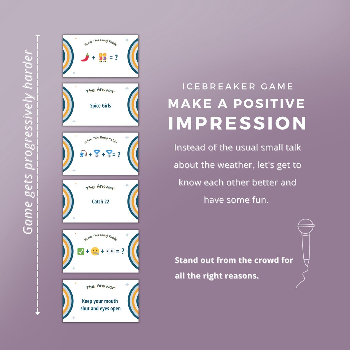 Emoji Riddle Team-building Icebreaker Game | Customizable Canva ...