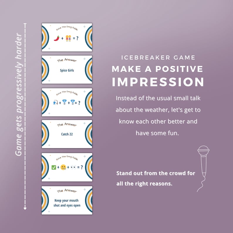 Emoji Riddle Team-building Icebreaker Game | Customizable Canva ...