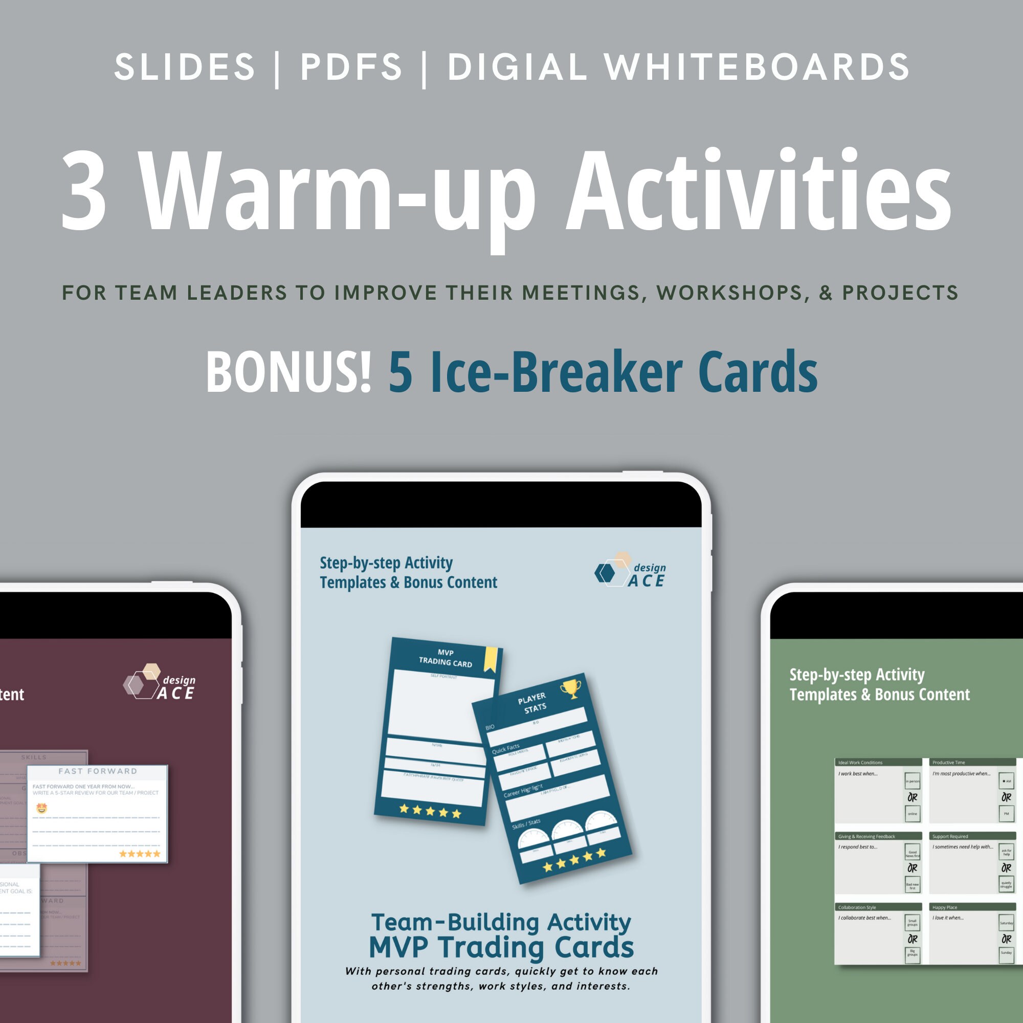 3 Warm-up Templates, Team Building Games PDF, Google Slides, Canva ...