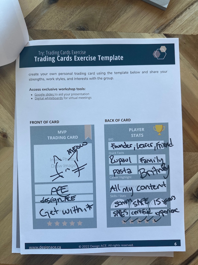 Team Building Activity for Work, MVP Trading Card, Templates, in PDF ...