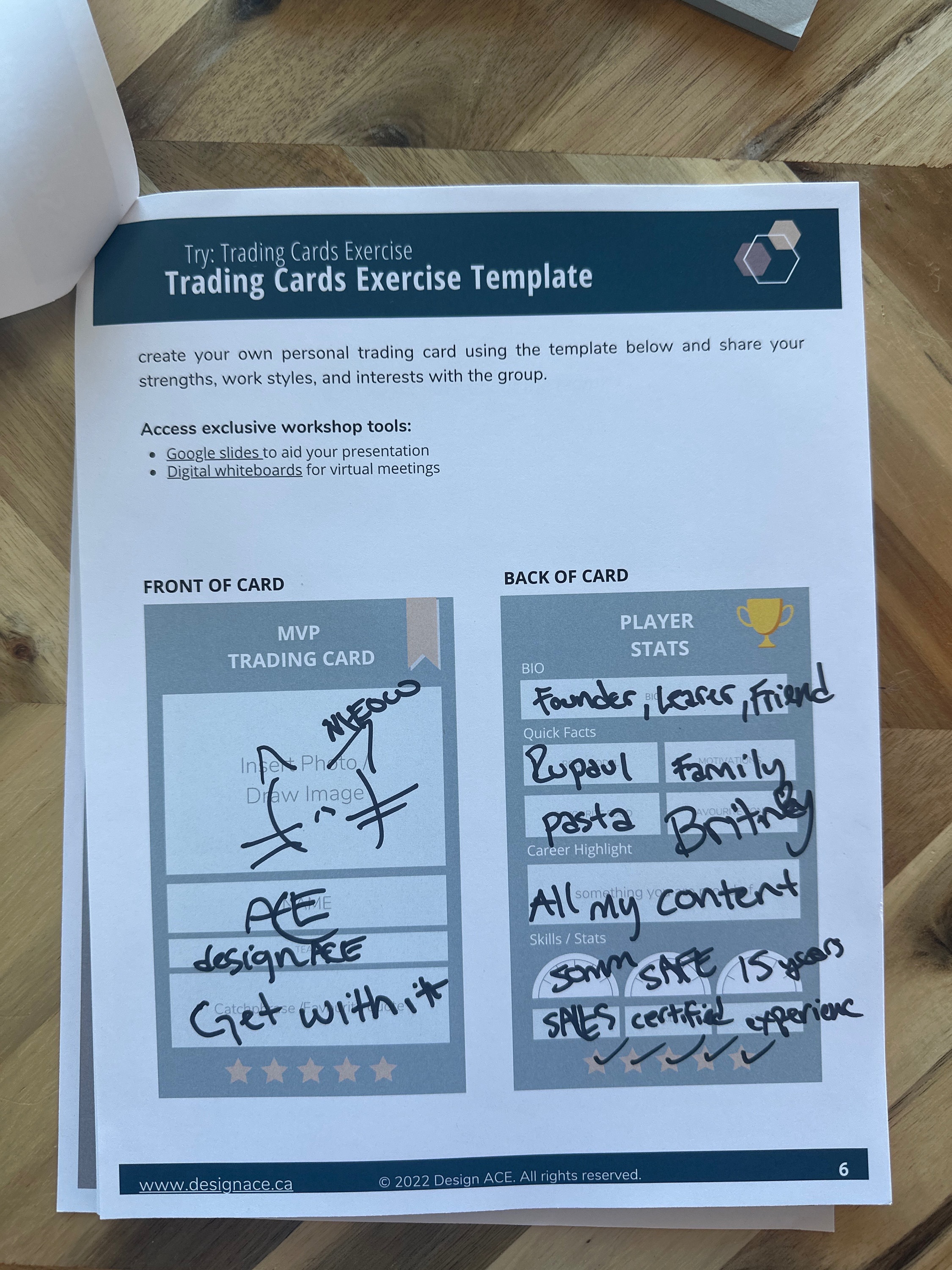 Team Building Activity for Work, MVP Trading Card, Templates, in PDF ...