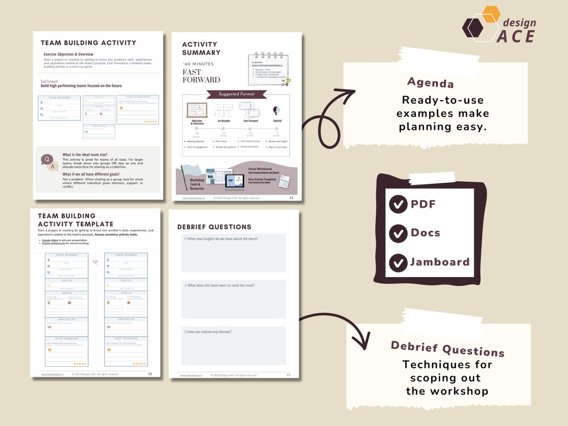 Team Building Activity for Work, Goal Planning, Templates, in PDF ...