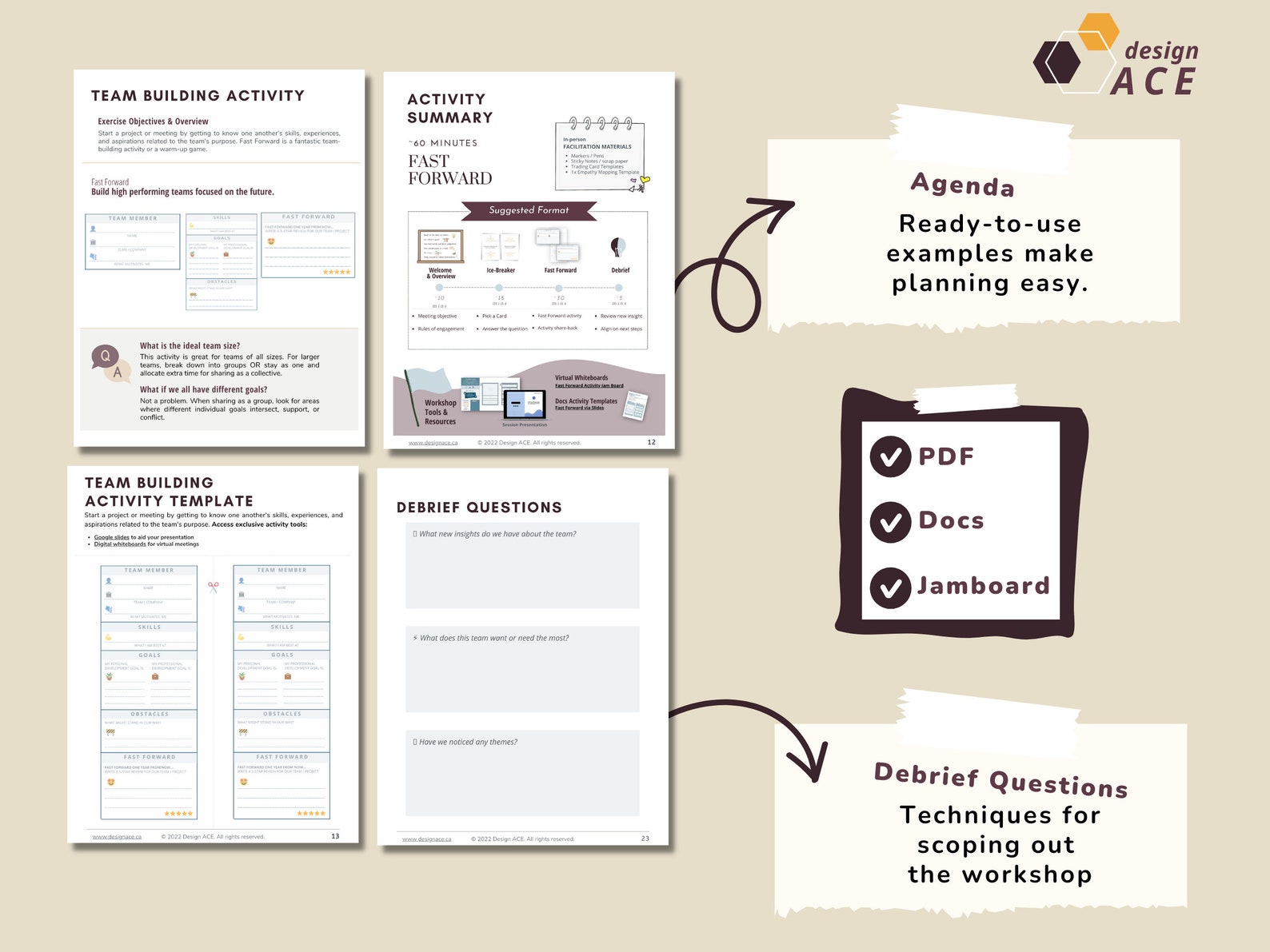 Team Building Activity for Work, Goal Planning, Templates, in PDF ...