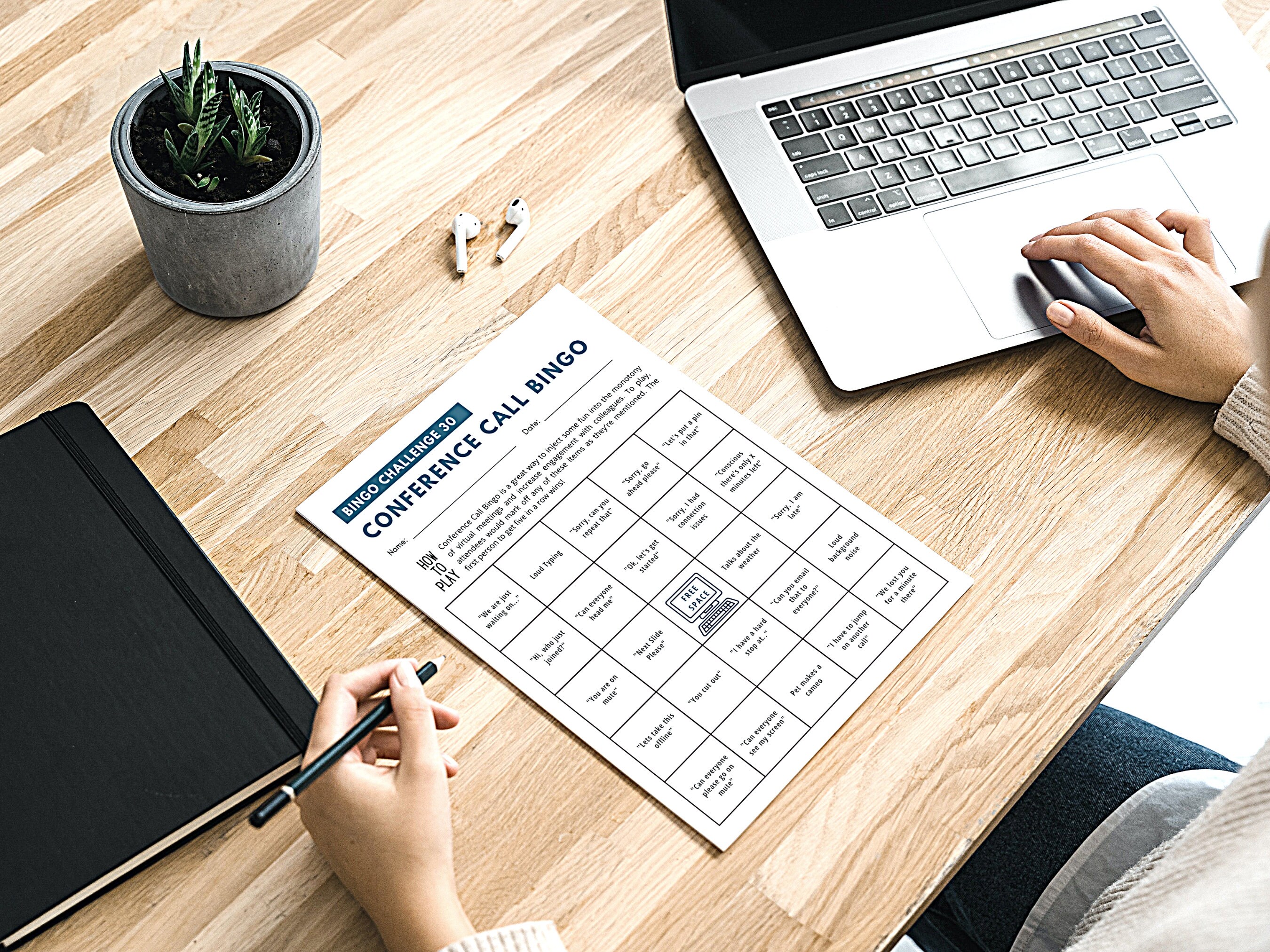Office Game, 30 Conference Call Bingo Cards | Zoom Bingo | Printable ...