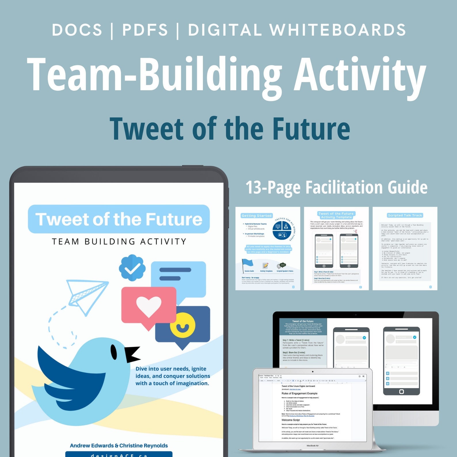 Team Building Activity for Work, Tweet of the Future, Premium Templates ...