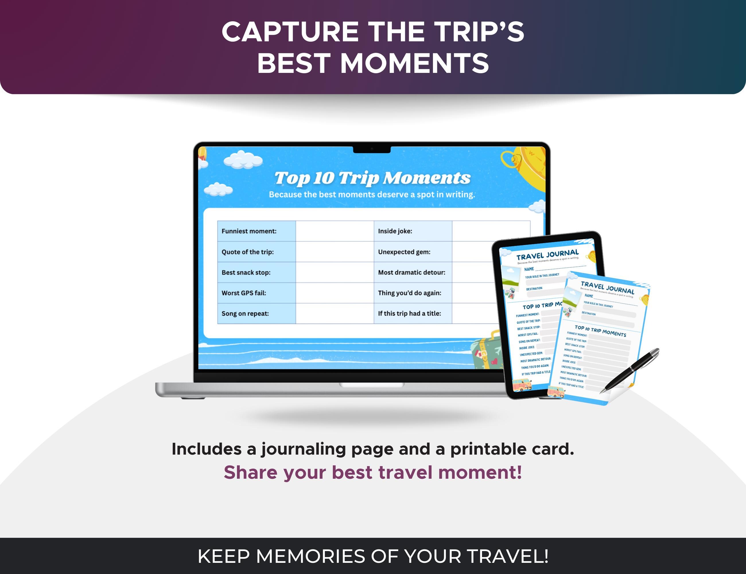 Road Trip Icebreaker Game: Printable Travel Conversation Starters ...