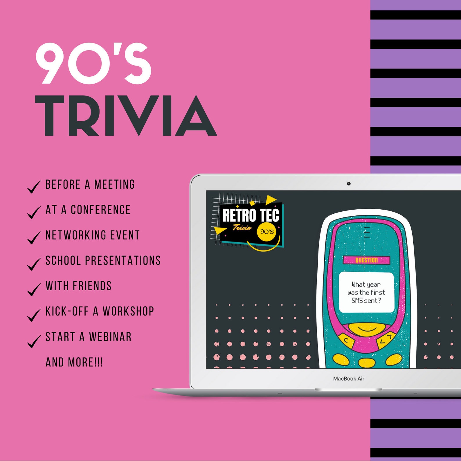 Icebreaker Office Game "retro 90s Trivia" | Team-building | Powerpoint ...